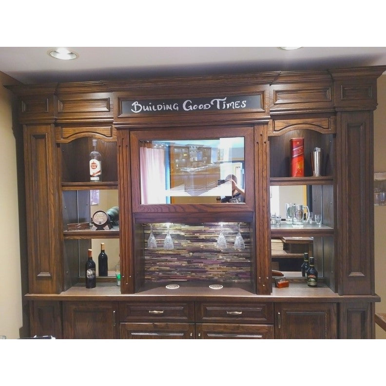 96" Traditional Oak Wall Unit – The Bar Store